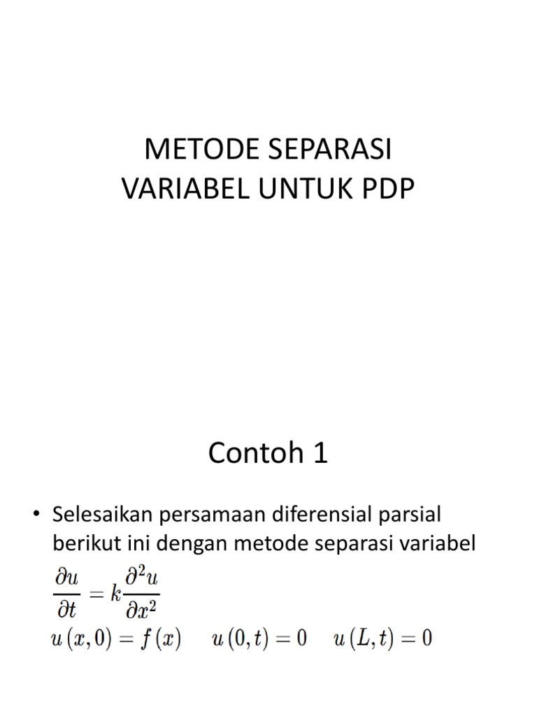 Metode Variabel Separasi | PDF