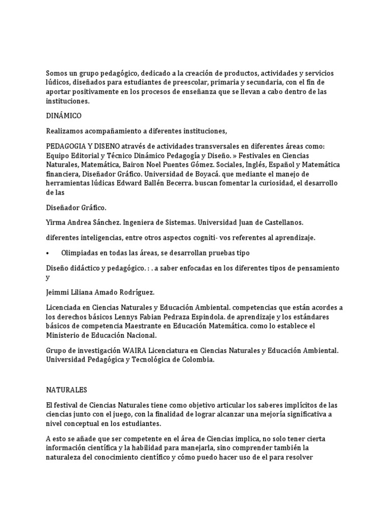 Presentacion Festival Ciencias Naturales - Whatsapp | PDF ...