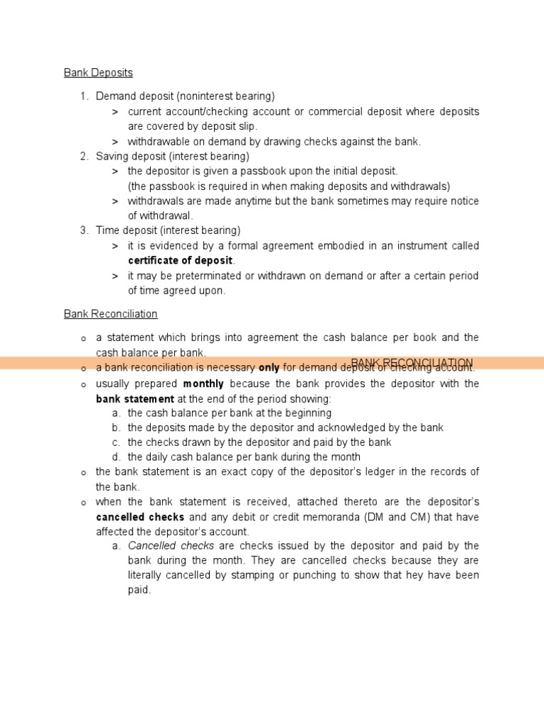C2 - Bank Reconciliation | PDF | Cheque | Deposit Account
