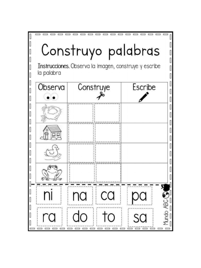 Construye Palabras | PDF