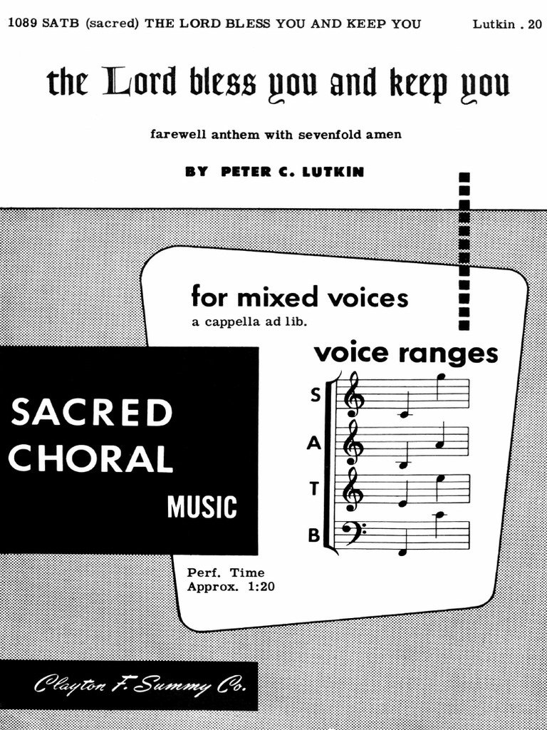 Lutkin TheLordBlessYouAndKeepYou | PDF