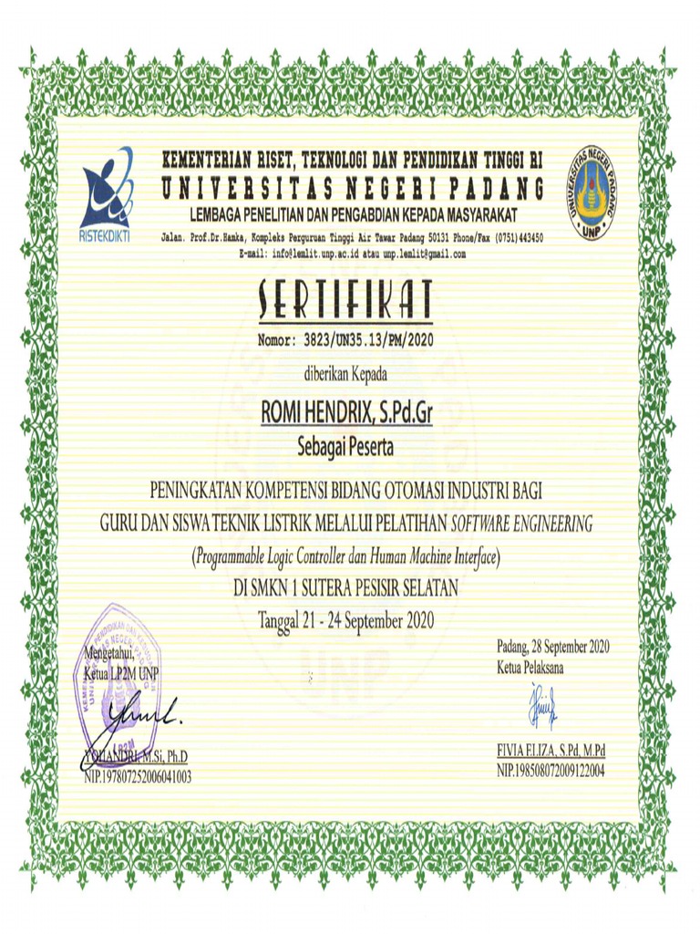 Sertifikat PLC | PDF