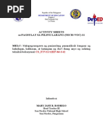 ARALING PANLIPUNAN 5 Performance Tasks | PDF