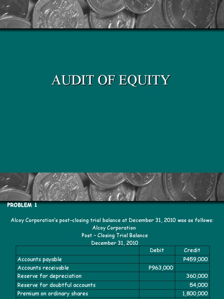 Audit of Equity | PDF | Preferred Stock | Treasury Stock