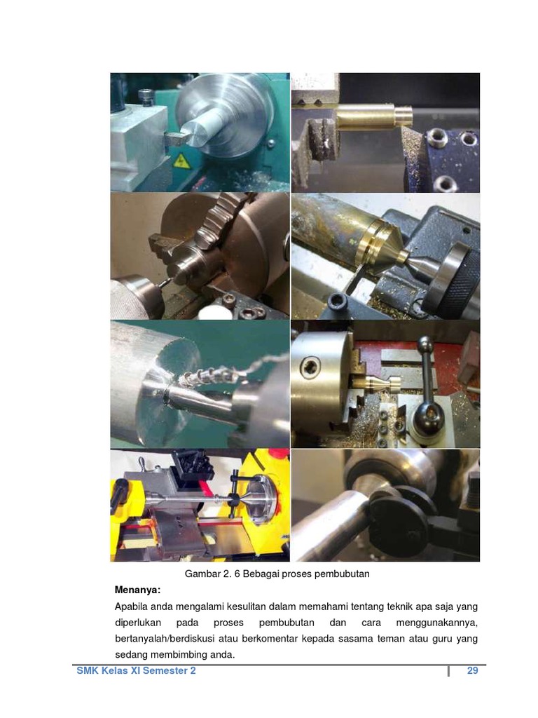 Modul TPB PJJ XI-ii 2 (Pemasangan Pahat Dan Facing Pada Mesin Bubut) | PDF
