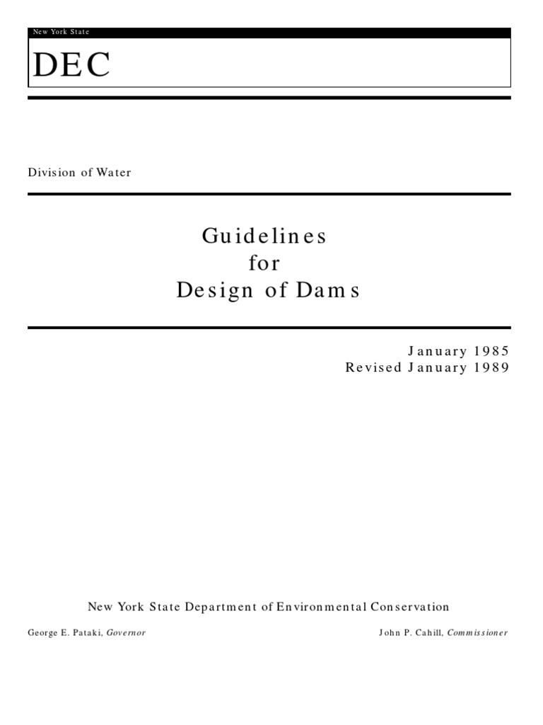 New York Dam Design Guidelines | PDF | Spillway | Dam