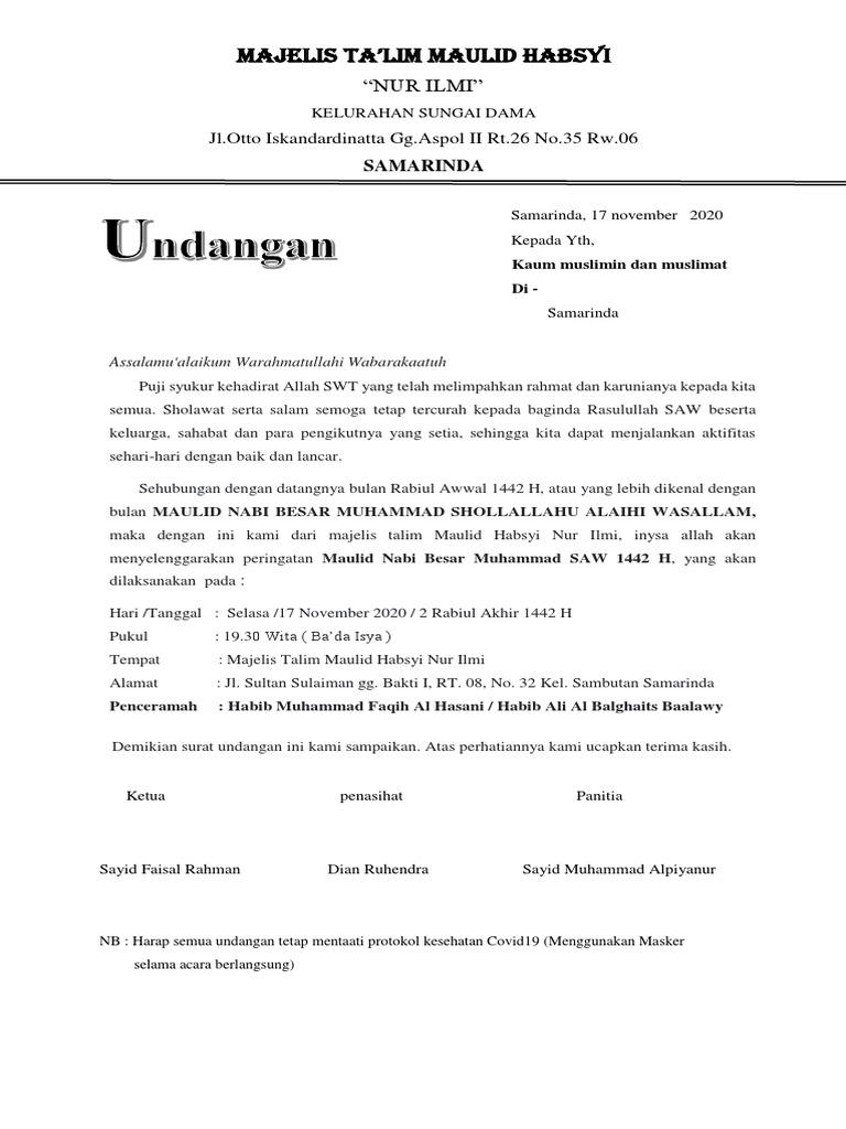 Contoh Undangan | PDF