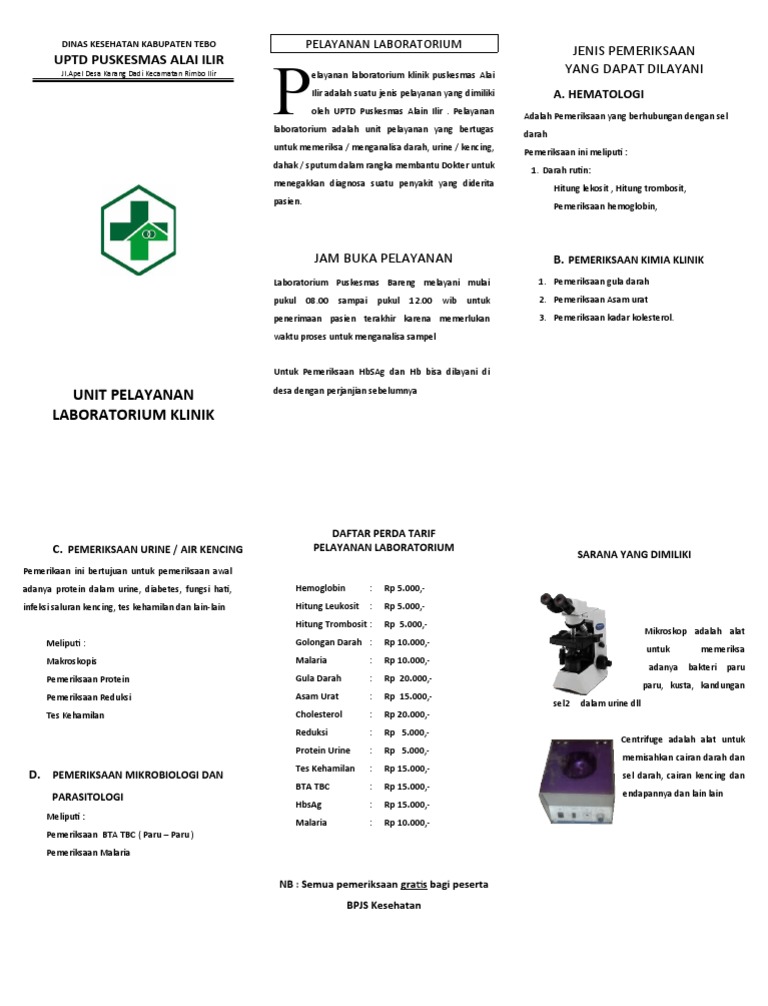 Brosur Laboratorium | PDF