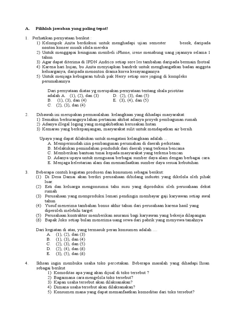 Latihan Ujian 4 Word | PDF