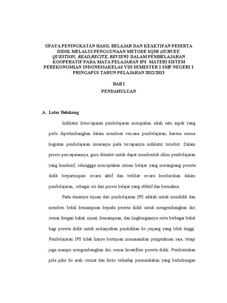 Contoh PTK | PDF