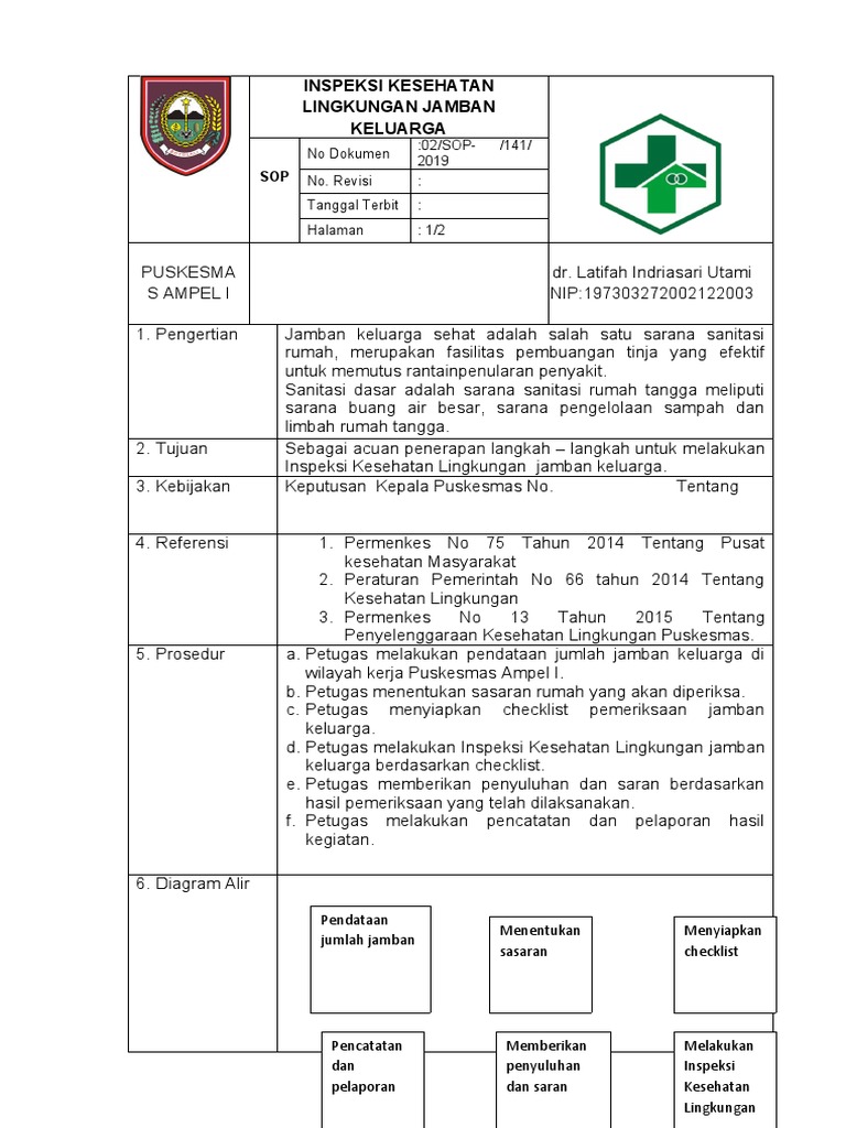 Sop Ikl Jamban Keluarga | PDF