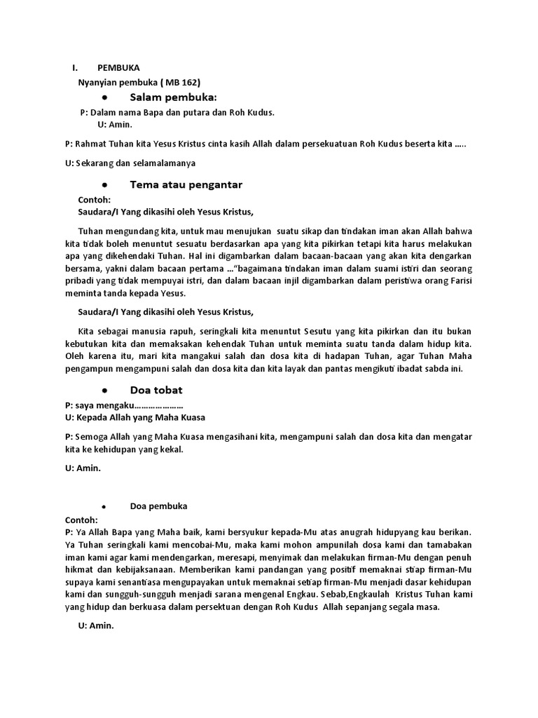 Tata Ibadat Sabda Katolik 2025 | PDF | Agama & Spiritualitas
