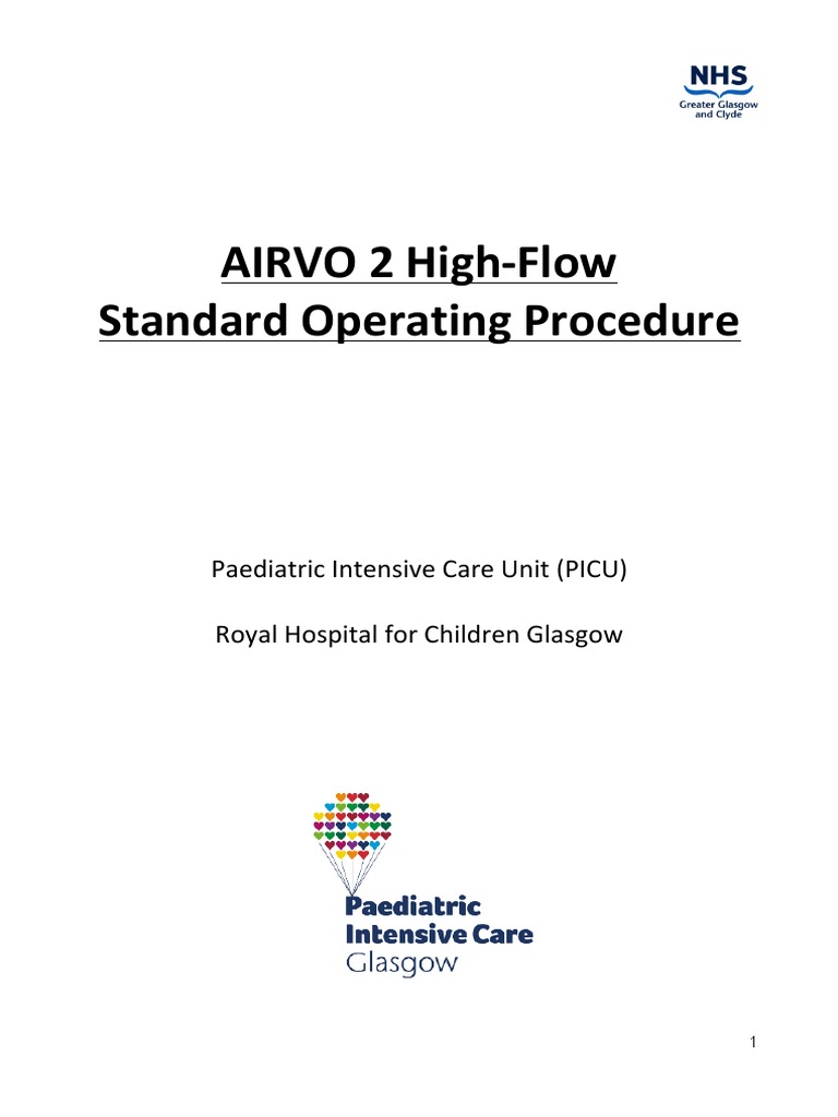 AIRVO 2 Pediatric High-Flow Guidelines | PDF | Respiration | Health Care