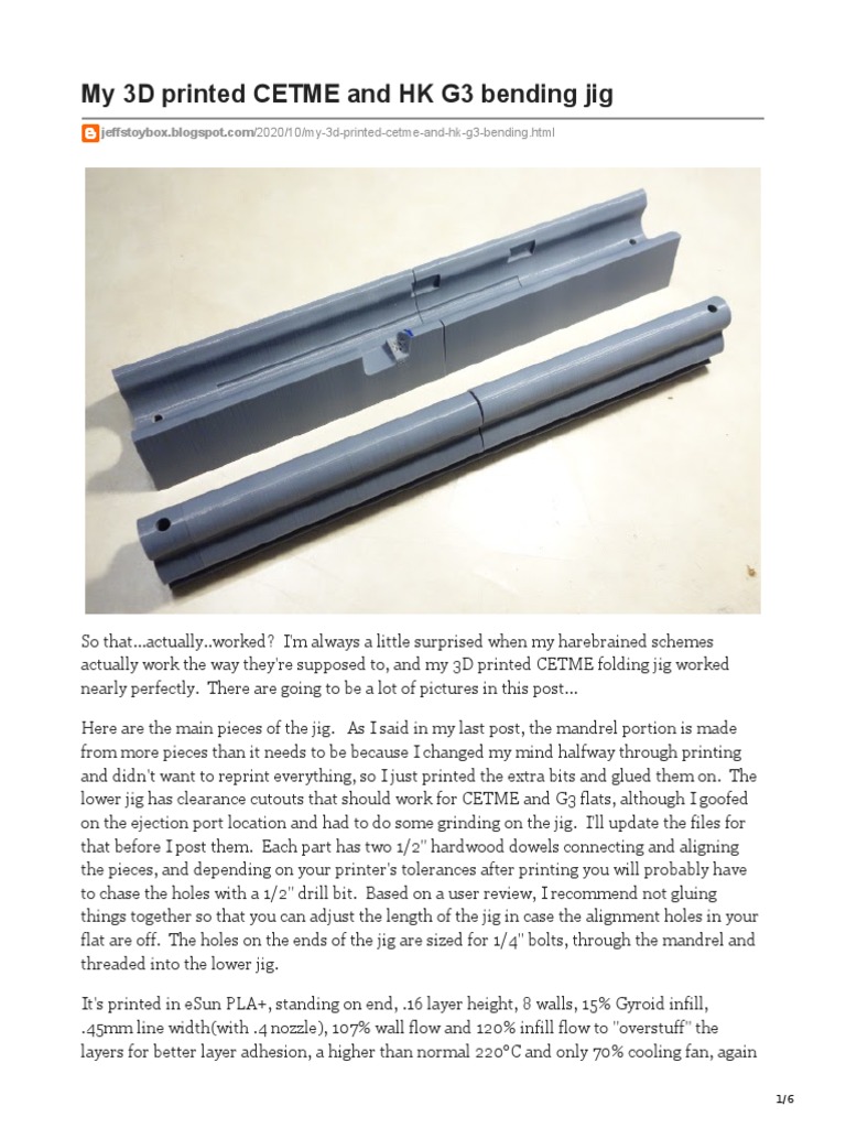 My 3D Printed CETME and HK G3 Bending Jig | PDF | Sheet Metal | Industries