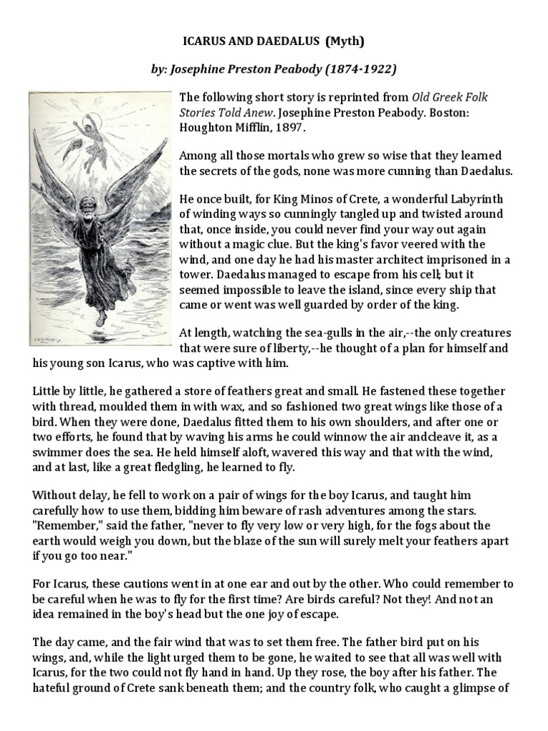 Icarus and Daedalus Myth