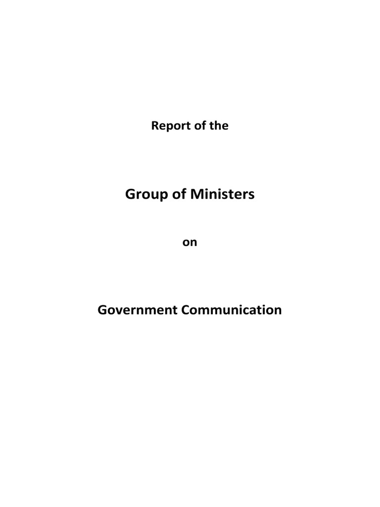 GoM Report On Government Communication | PDF | News | Social Media