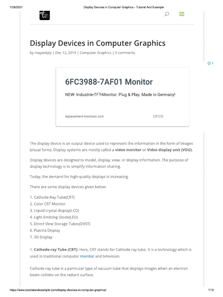 Display Devices | PDF