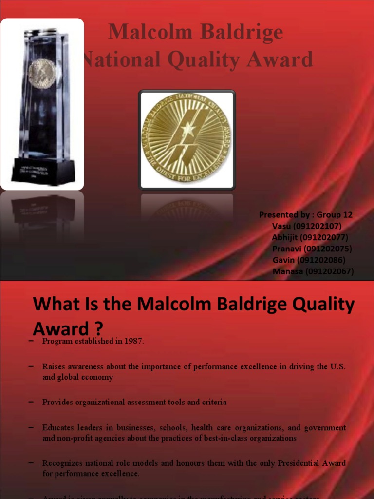 Malcolm Baldrige National Quality Award | PDF | Human Resources ...