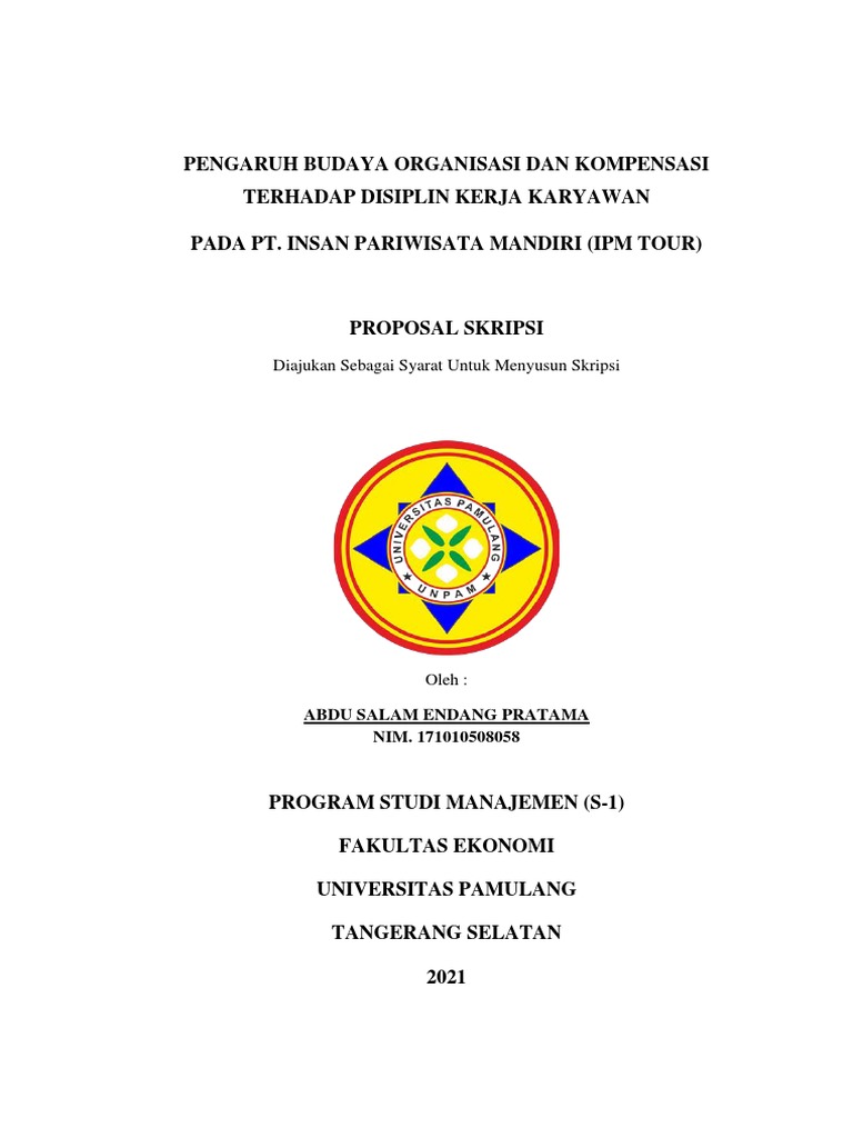 Proposal Skripsi Bab 1 - 3 | PDF