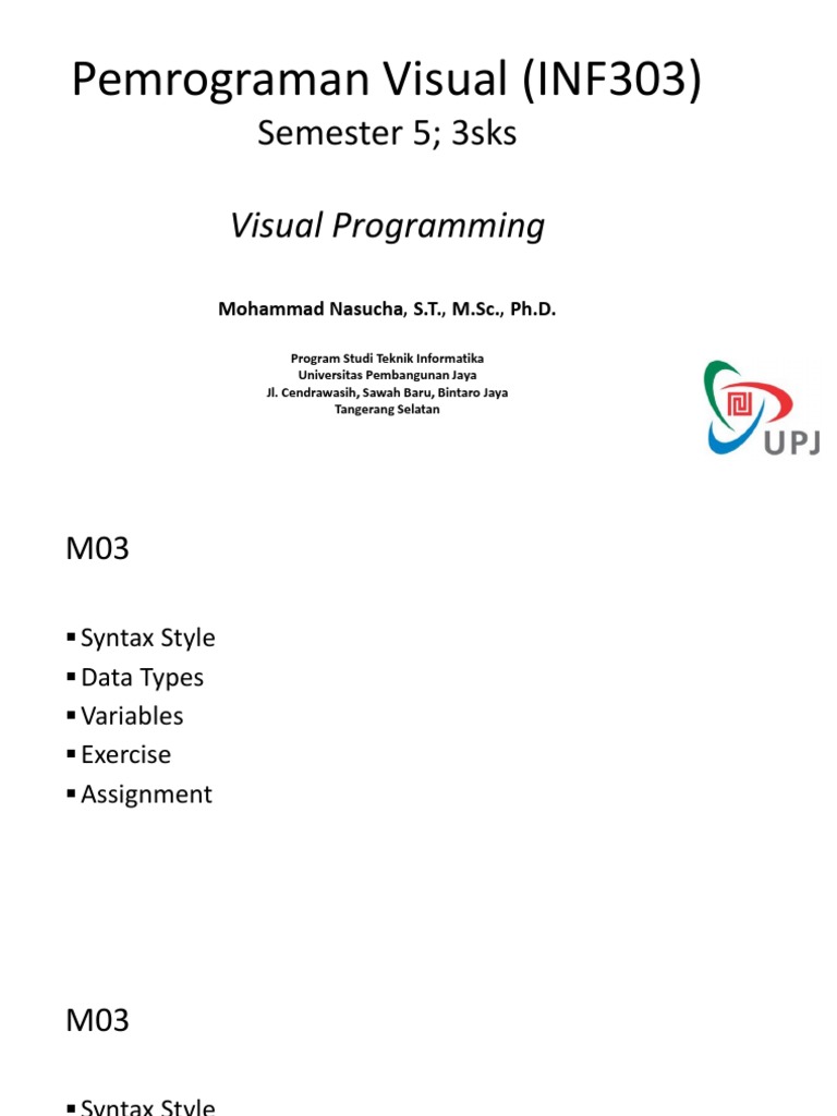 M03 INF303 Progvis Syntax DataTypes Exerc Dict DB | PDF | Python ...