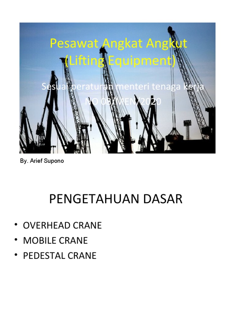 Pengetahuan Dasar Crane | PDF