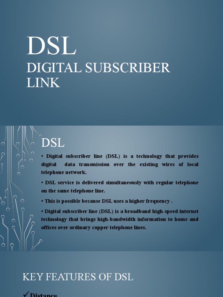 Digital Subscriber Link | PDF | Technology & Engineering