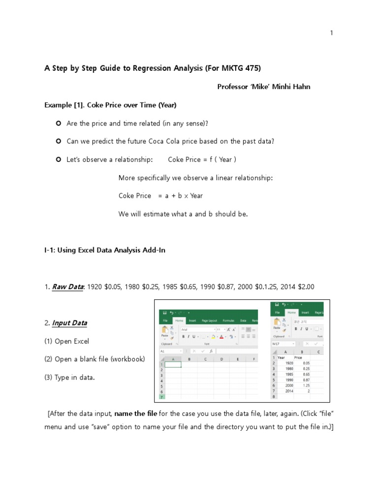 Excel Regression Analysis Guide | PDF | Dependent And Independent ...