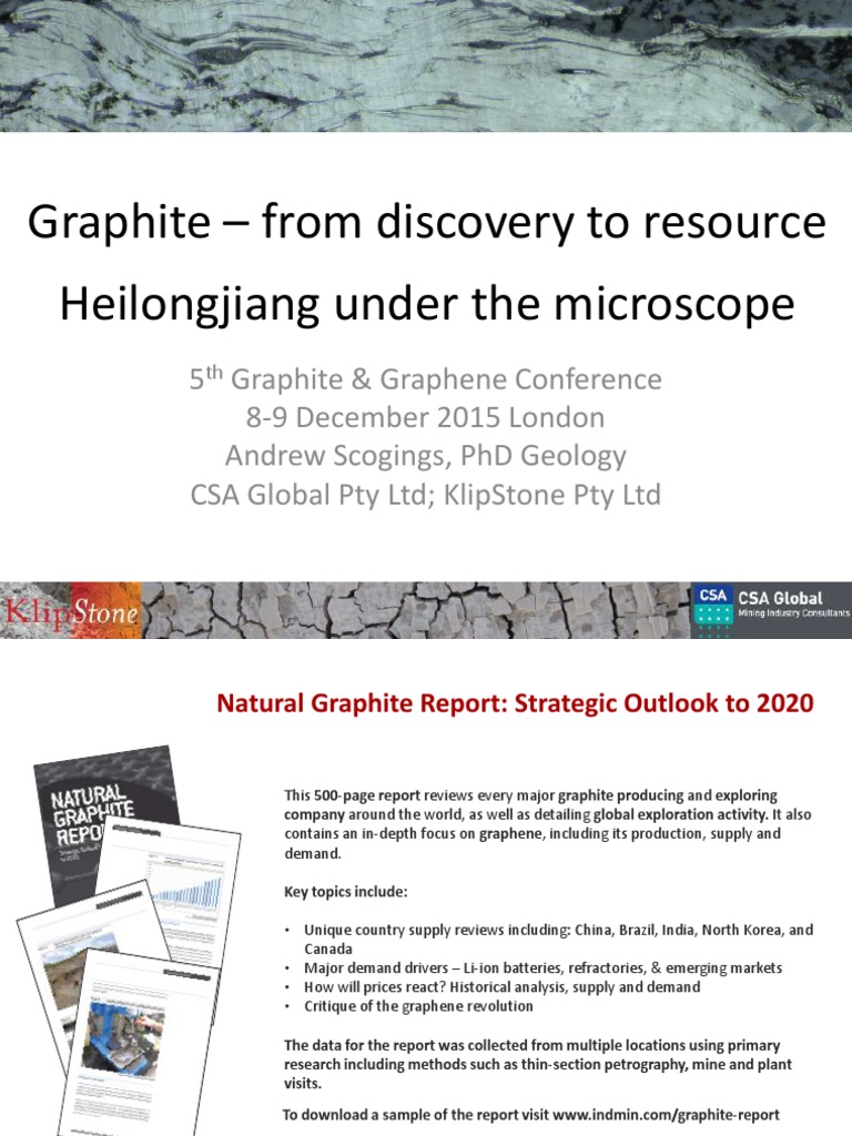 Graphite From Discovery To Resources | PDF | Mineralogy | Materials