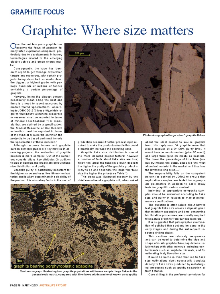 Graphite, Size Matter | Download Free PDF | Graphite | Minerals