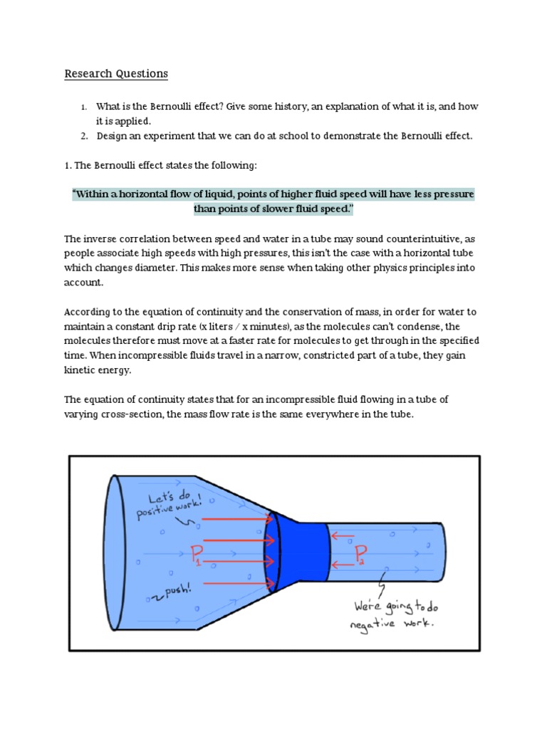 Bernoulli Effect | PDF | Fluid Dynamics | Classical Mechanics