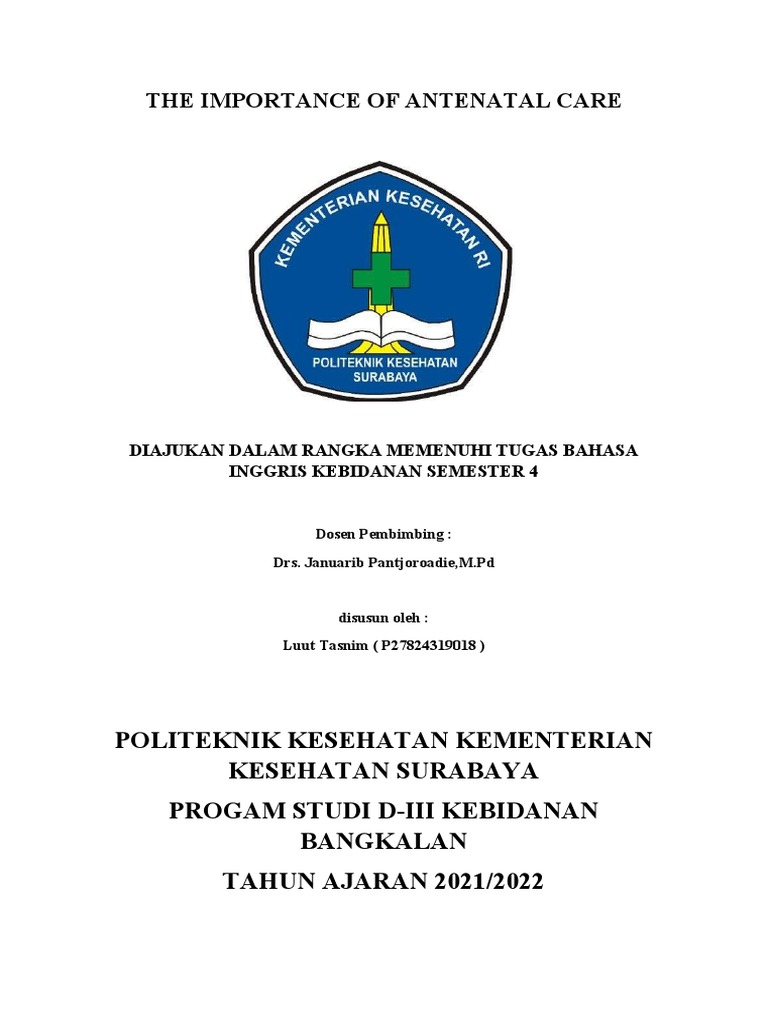 The Importance of Antenatal Care | PDF | Pregnancy | Prenatal Development