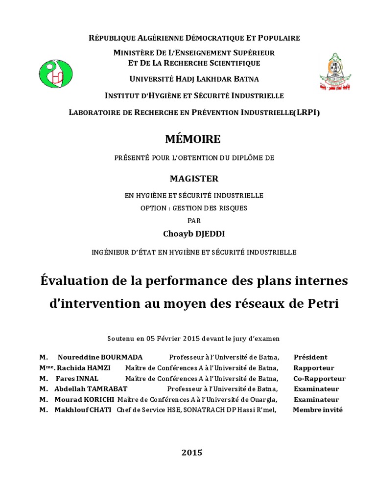 Hyg Choayb Djeddi | PDF | Risque | Planification