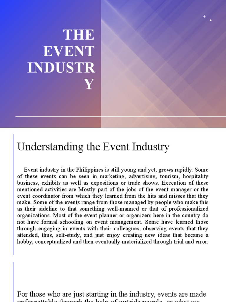 The Event Industry | PDF | Entertainment | Economies