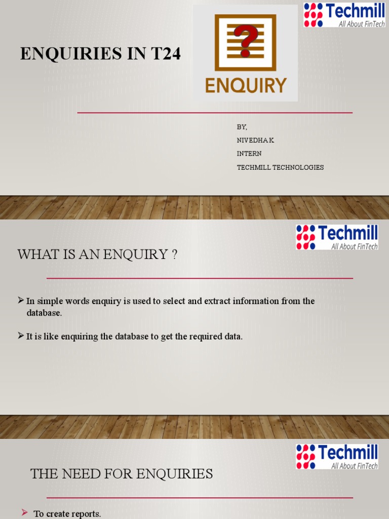 An In-Depth Guide to Enquiries in T24: Understanding the Purpose, Types ...