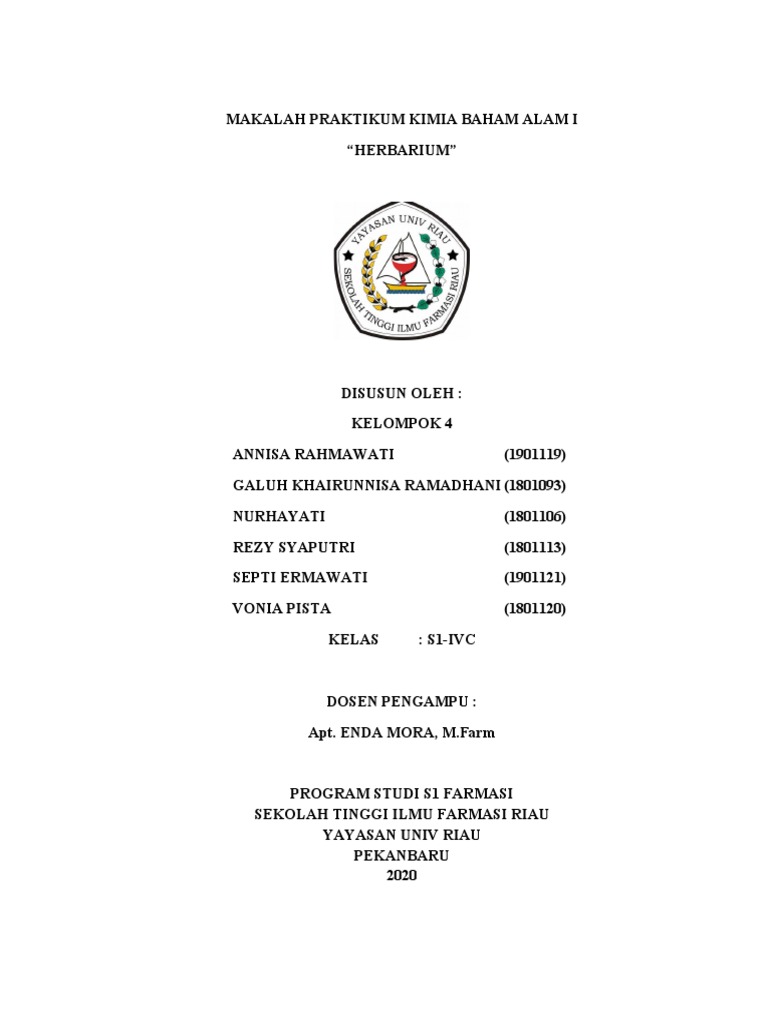 Kelompok 4 KBA, Tugas 6. Langkah Mebuat Herbarium Kelas S1-4C, Grup D | PDF | Griya & Taman ...