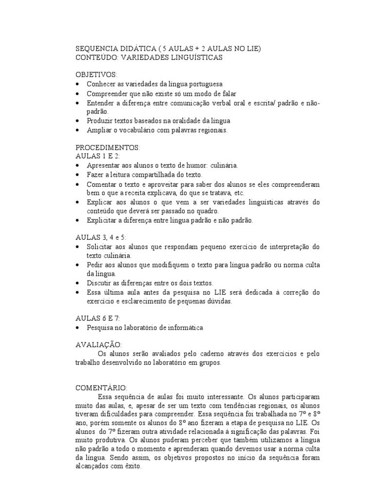 Sequencia Didática | PDF