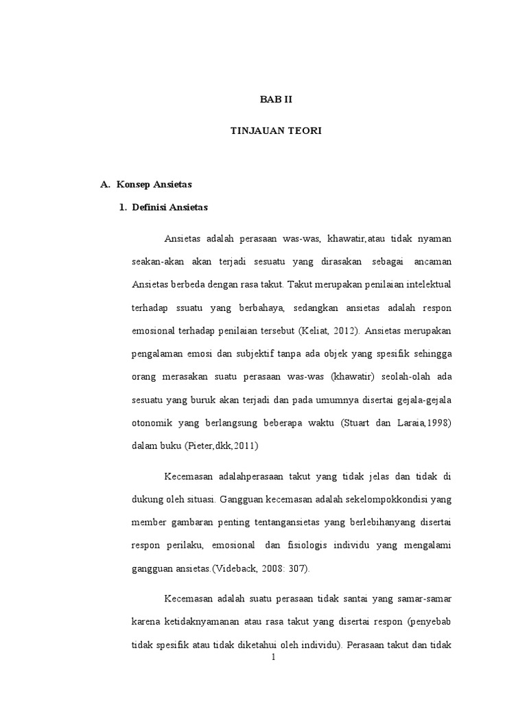 Asuhan Keperawatan Jiwa Pada Pasien Ansietas | PDF
