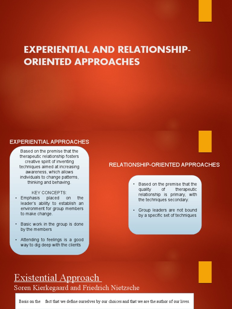 Experential and Relationship Oriented Approaches 1 | PDF | Gestalt ...