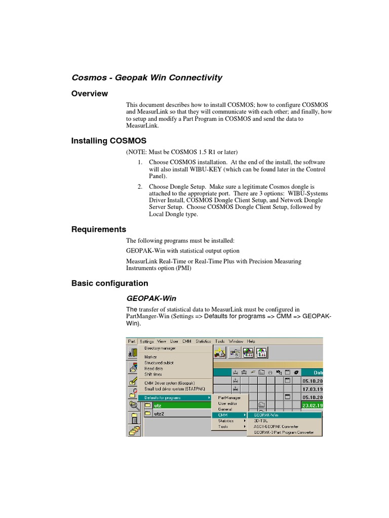 Cosmos - Geopak Win Connectivity | Download Free PDF | Computer File ...