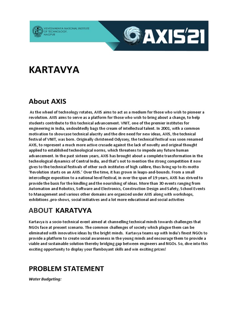 KARTAVYA | PDF | Water Purification | Sustainability