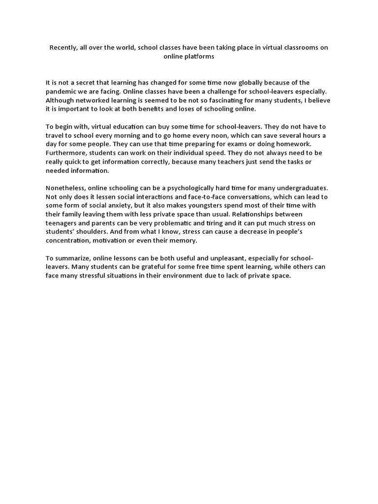 Essay Onlinelearning | PDF | Career & Growth