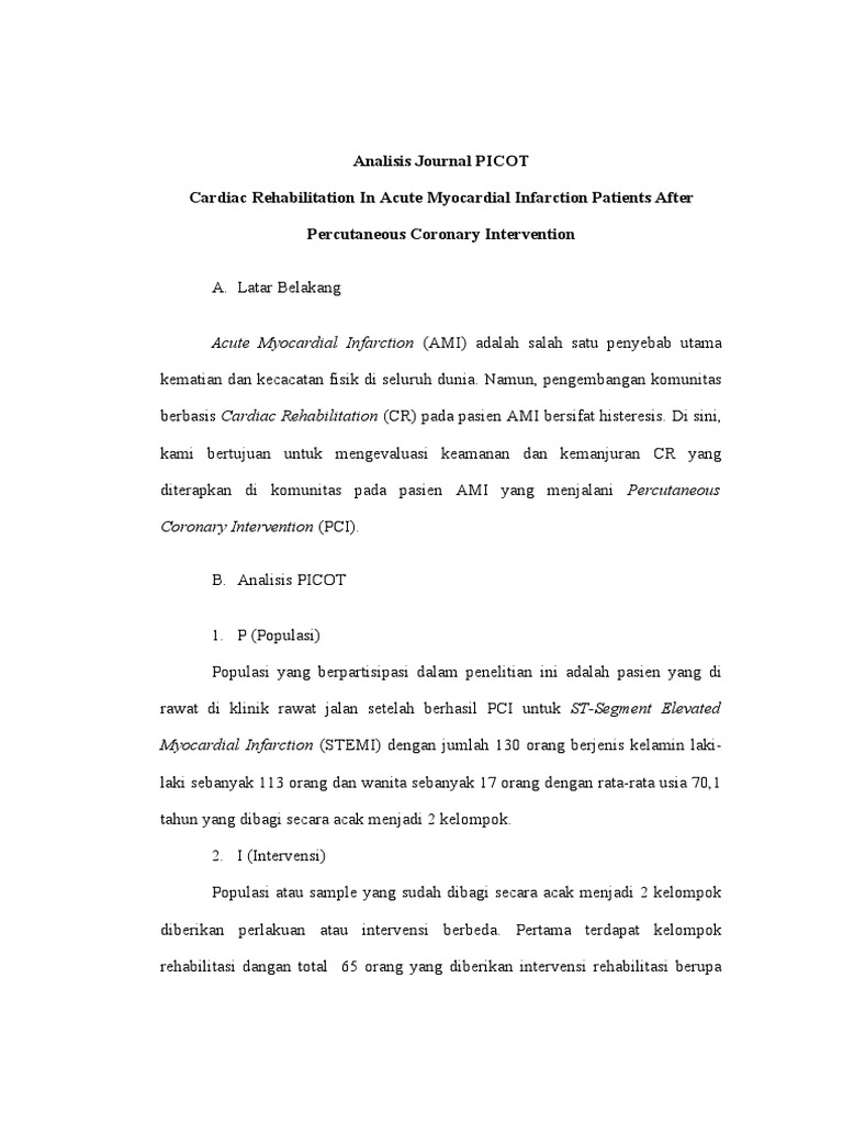 Analisis Journal PICOT Jantung | PDF