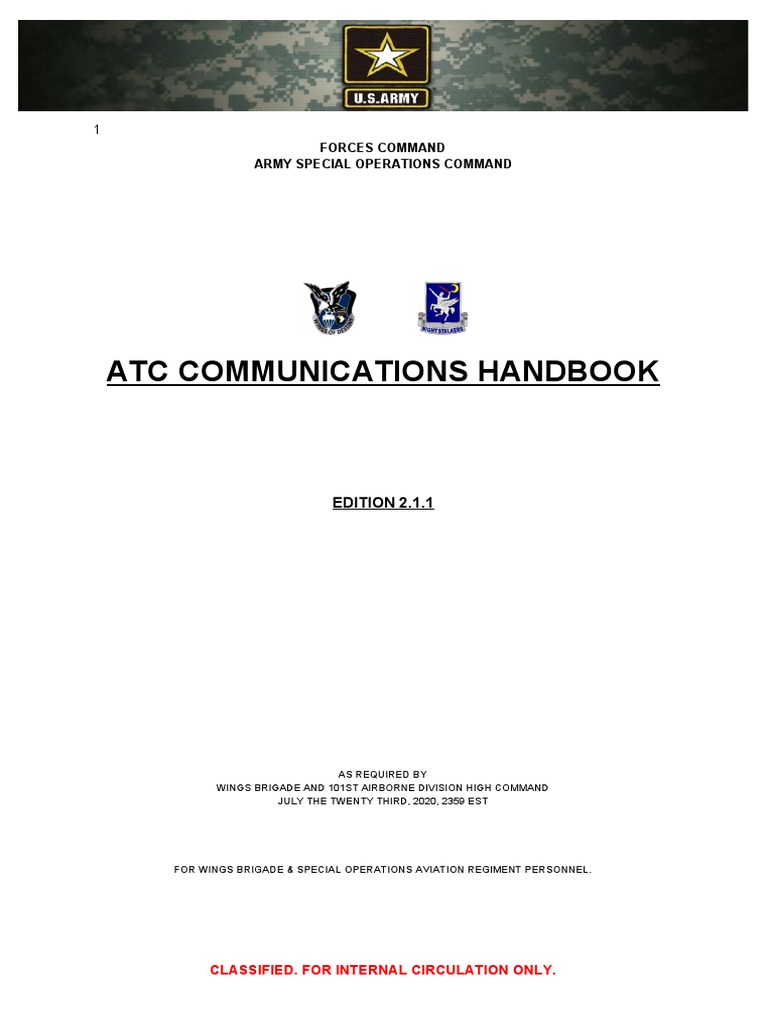 ATC Communications Handbook 2.1.1 | PDF | Air Traffic Control | Brigade