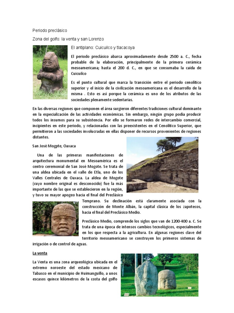 Periodo Preclásico | PDF | Mesoamérica | Cultura (general)