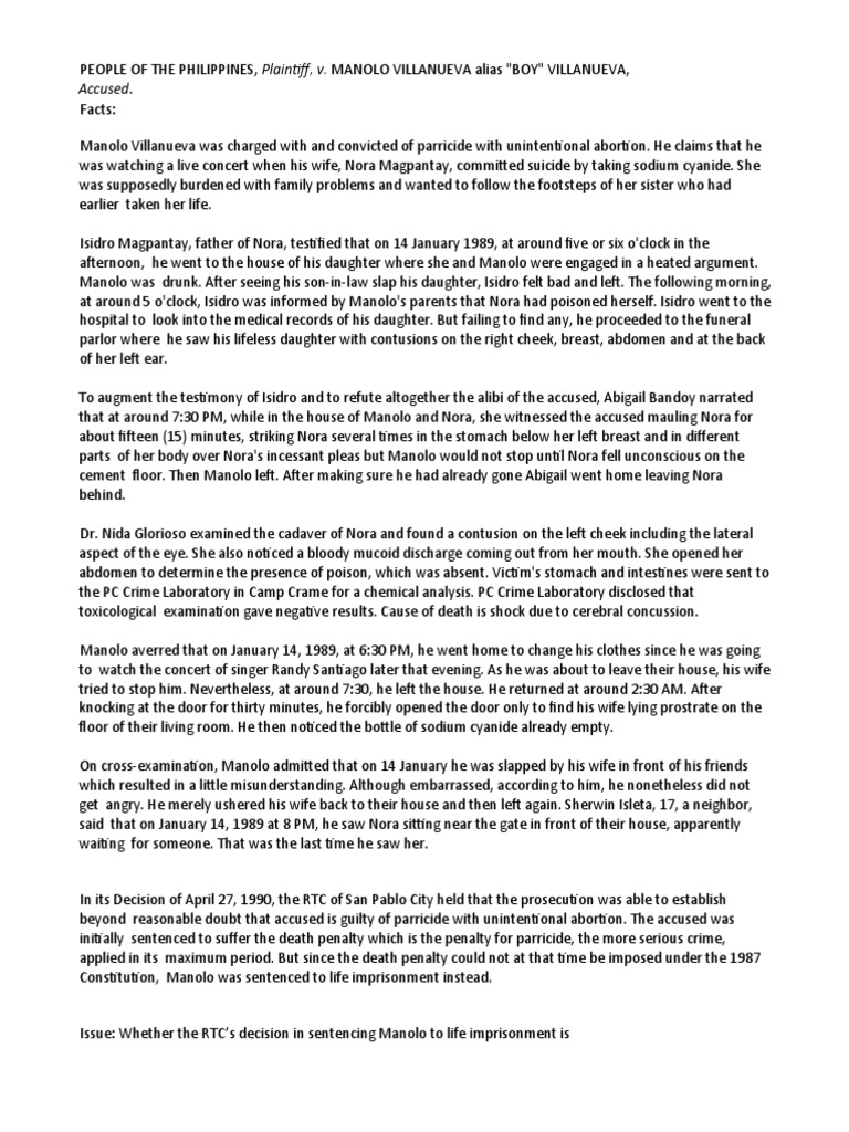 73 People of The Philippines vs. Manolo | PDF | Life Imprisonment ...
