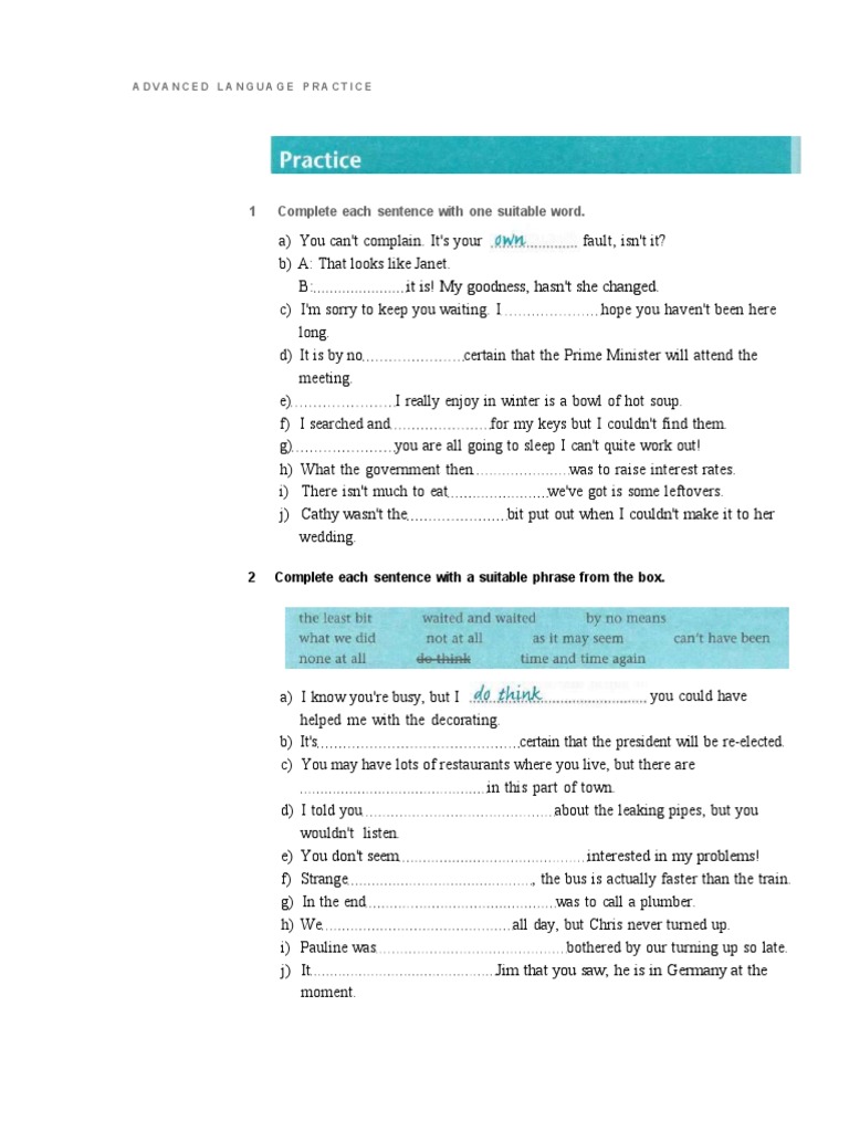 Emphasis - Exercises MNikolic | PDF