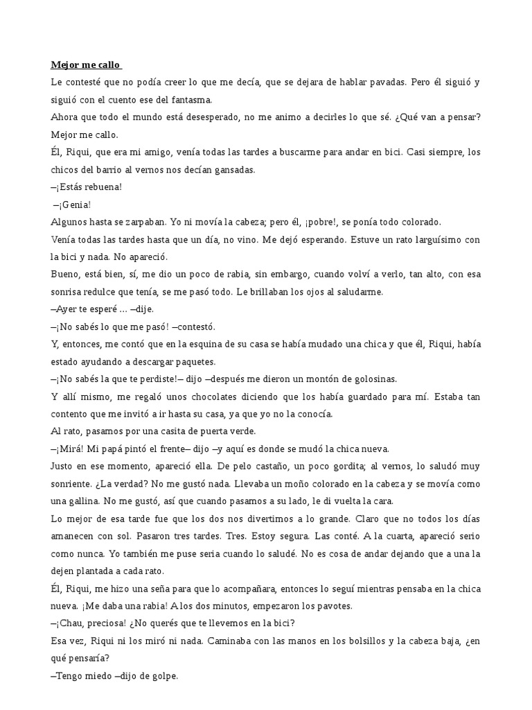 Mejor Me Callo | PDF