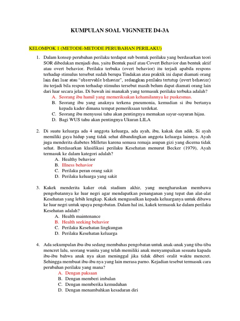 Kumpulan Soal Vignnete D4-3a | PDF