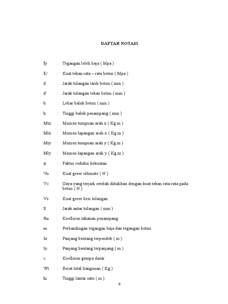 Notasi Teknik Struktur Beton dan Baja | PDF | Sains & Matematika ...