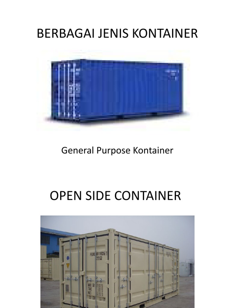 Jenis dan Kode Kontainer Pengiriman | PDF